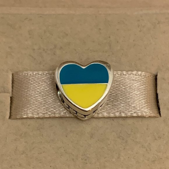 Pandora | Jewelry | Pandora Ukraine Flag Heart Charm Travel | Poshmark